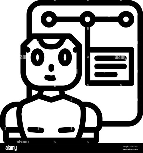 Support Chat Bot Line Icon Vector Illustration Stock Vector Image And Art