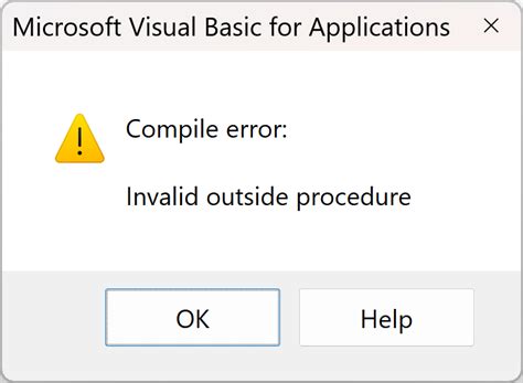 Excel How Do I Fix A Vba Missing Procedure Error Stack Overflow