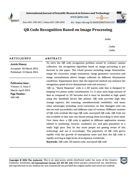 Qrcoderecognitionbasedonimageprocessing Pdf Software Testing