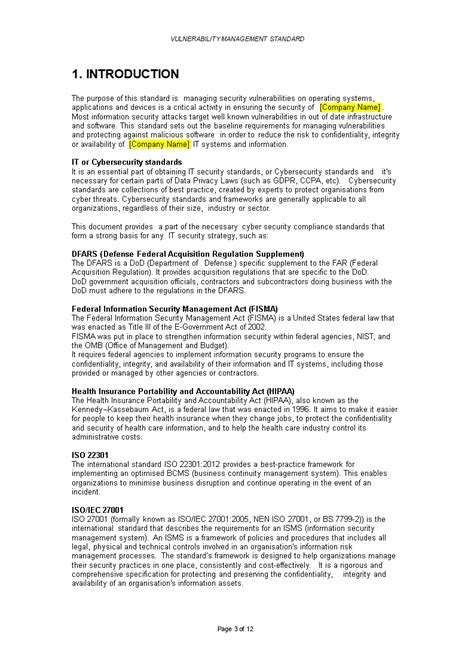 Vulnerability Management Policy Template