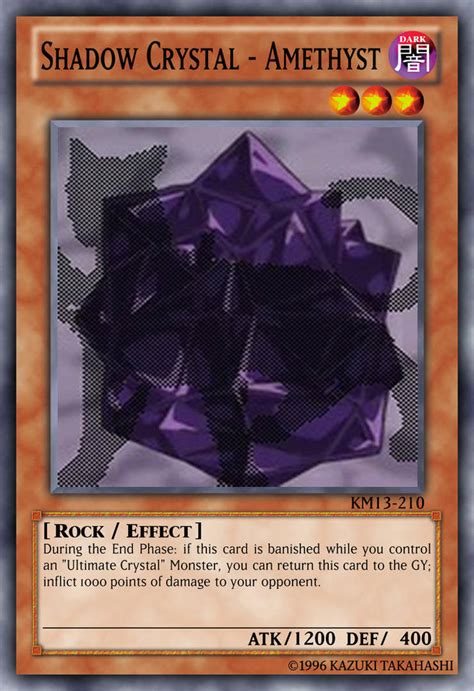 Ygo Custom Card Shadow Crystal Amethyst By Kurimaster13 On Deviantart