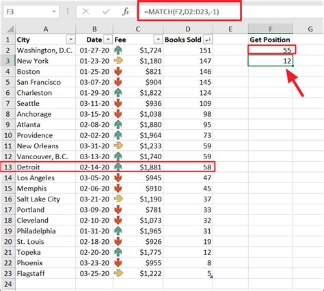 How To Use Excel Match Function
