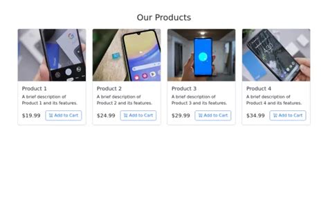 Responsive Card Grid Bootstrap 5 Example