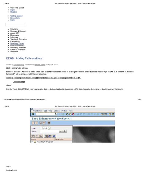 Crm Eewb Adding Table Attribute Pdf