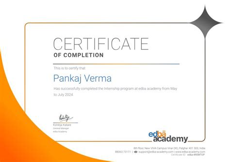 Pankaj Verma On Linkedin Successfully Completed A Web Development Internship From Edba Academy