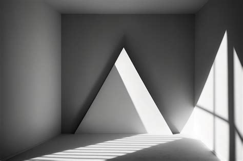 Premium Ai Image Triangle Of Shadow Is Created By Building Light