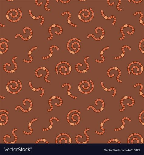 Worms Concept Colorful Seamless Pattern Royalty Free Vector