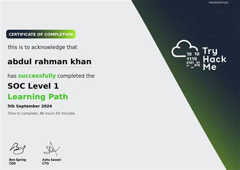 Abdul Rahman Khan On Linkedin Soc Cybersecurity Siem Tryhackme Threathunting Forensics