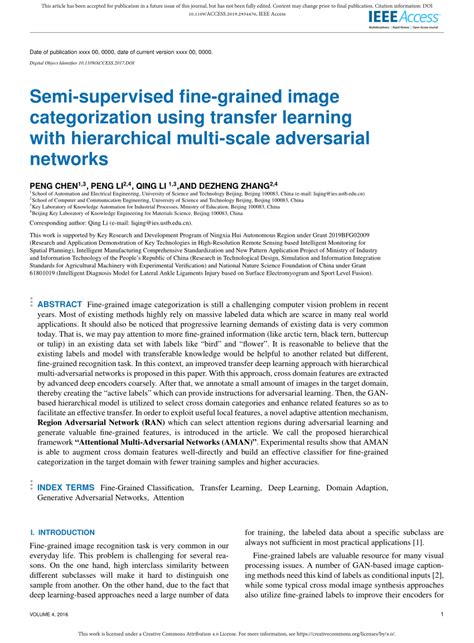 Pdf Semi Supervised Fine Grained Image Categorization Using Transfer Learning With