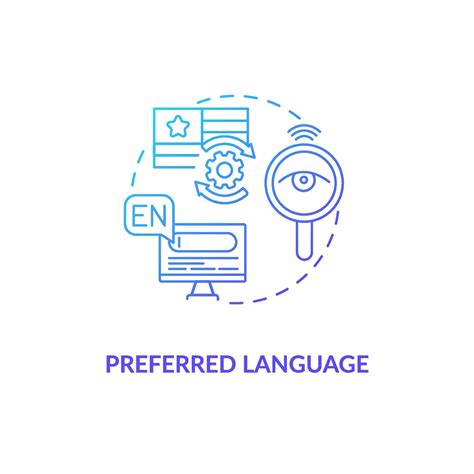 Preferred Language Blue Gradient Concept Icon 2283282 Vector Art At Vecteezy