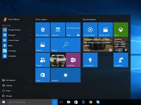 Windows S New Start Menu With Live Tiles Windows Things Windows
