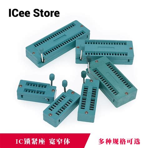 Ic Socket 14pin 16pin 18 20 24 28 32 40 P Pin 2 54 Mm Green Dip Universal Zif Ic Socket Test