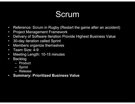 Agile Development Methodologies Ppt