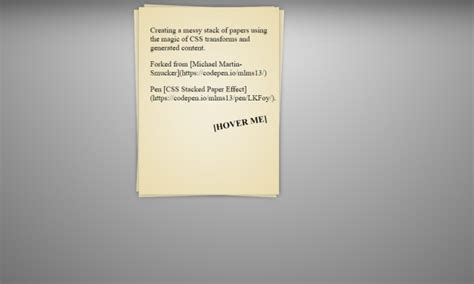 Inspiring CSS Paper Effect Examples OnAirCode