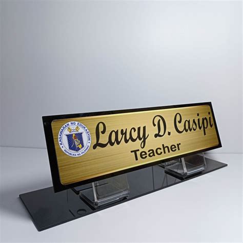 Customize Desk Nameplate Acrylic Glass Lazada Ph