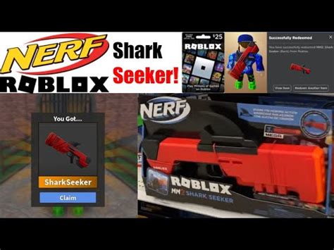 New Shark Seeker Nerf Gun Unboxing Redeeming Code Giveaway Youtube