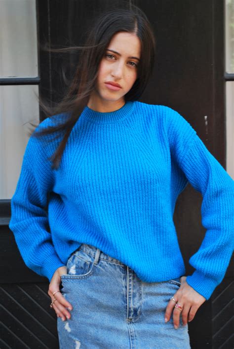 Royal Blue Knit Sweater Lanas Nyc