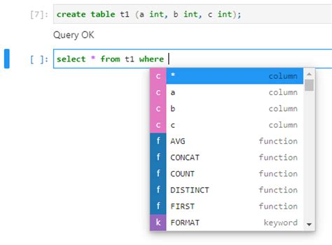Sql Autocompletion And Introspection Mariadb Knowledge Base