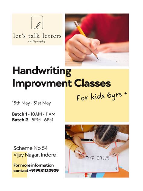 Handwriting Class Poster Pdf