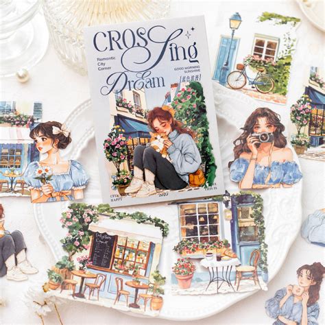 เว่ยเว่ย 15 ชิ้น [ชุดวันสีบลอนด์] เลเซอร์ตัวละครเต็นท์ตกแต่งวัสดุสติกเกอร์สติกเกอร์สีขาวคราฟท์ส