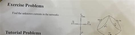 Solved Exercise Problems Find The Unknown Currents In The Chegg
