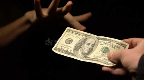 Male Giving Woman Dollar Banknote Payment For Sexual Services Prostitution Stock Video Video