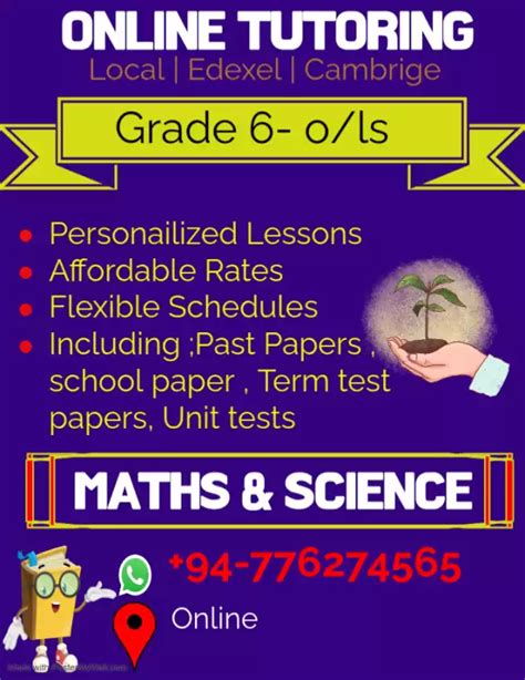Grade 10 11 Maths Science Group Classes Theory And Paper English Medium Science O L Grade 6