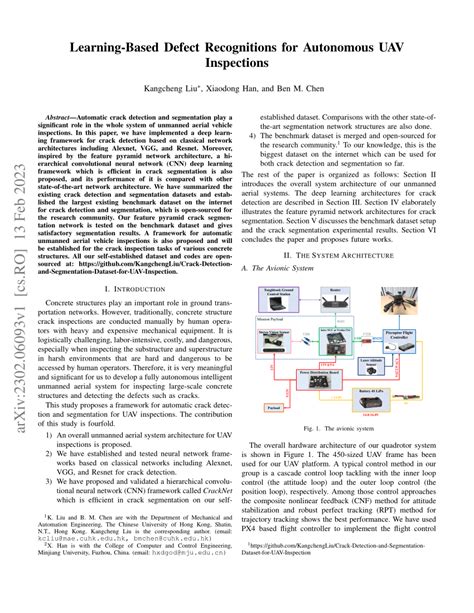 Pdf Learning Based Defect Recognitions For Autonomous Uav Inspections