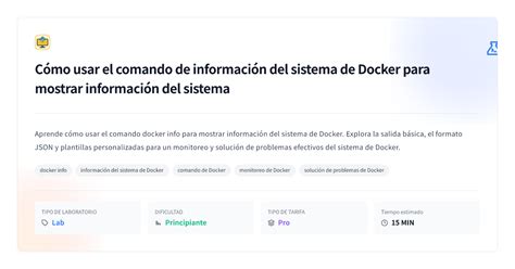 Cómo Usar El Comando De Información Del Sistema De Docker Para Mostrar