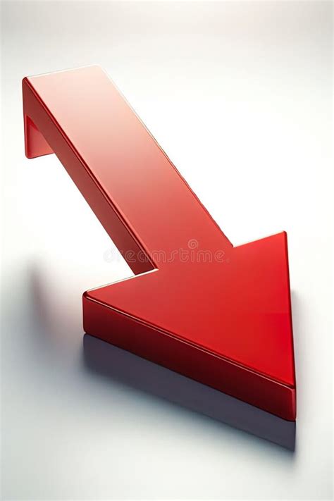 Down Side Arrow Symbol Negative Growth Sign Symbol Stock Illustration