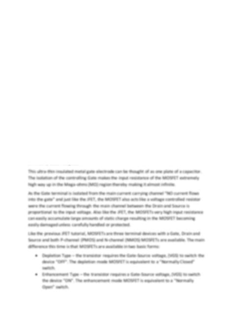 Solution Nmos I V Characteristics And At Dc Studypool