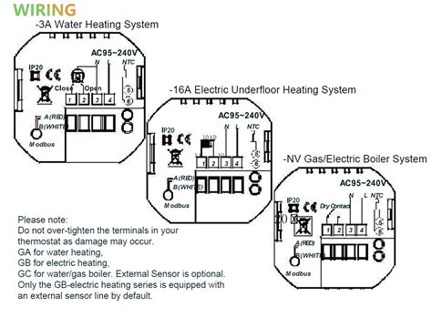 Heating Thermostat Modbus Smart Room Thermostat