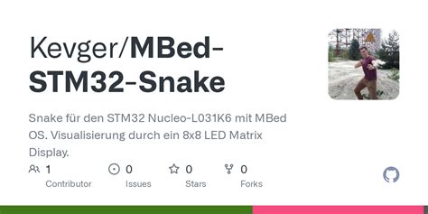 GitHub Kevger MBed STM32 Snake Snake für den STM32 Nucleo L031K6 mit MBed OS Visualisierung