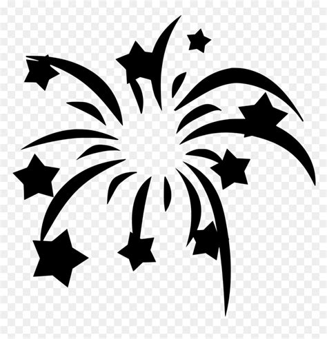 4th Of July Firecracker Clipart Black