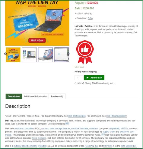 ViKiMi INFOTECH WooCommerce Tuỳ chỉnh Product Data Tabs tạo Tabs dữ liệu sản phẩm tối ưu