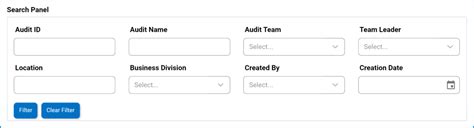 Audit Definition List Audit