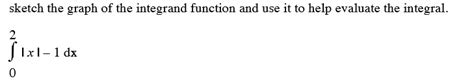 solved sketch the graph of the integrand function and use it