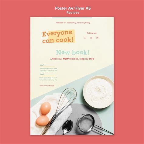 Free Psd Cooking Recipes Poster Template