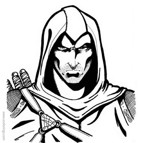 Assassins Creed Coloring Pages Hero Portrait