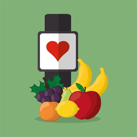 여러 건강 식품 아이콘 이미지 프리미엄 벡터