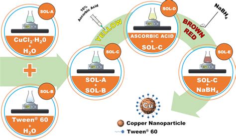 Illustration Of The Copper Nanoparticles Synthesis Process Steps And Of Download Scientific