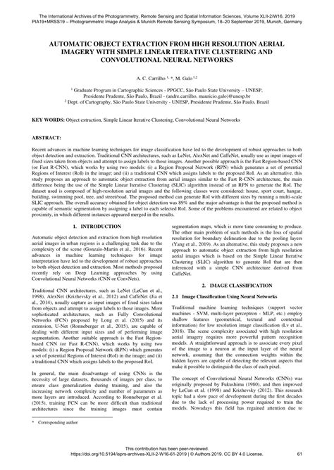 Pdf Automatic Object Extraction From High Resolution Aerial Imagery