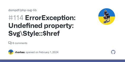 Errorexception Undefined Property Svgstylehref · Issue 114 · Dompdfphp Svg Lib · Github