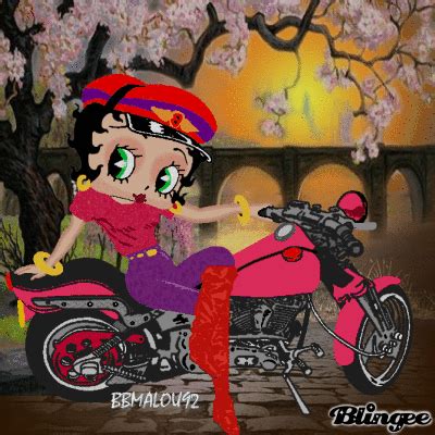 Biker Betty Boop Art Snoopy Motorcycle  Betty Boop Harley Betty