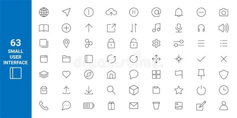 Set Of Small User Interface Line Editable Icons Set Editable Stroke For Web Page Mobile App