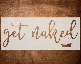 Get Naked Script X Re Usable Stencils Etsy