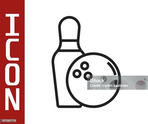 흰색 배경에 고립 된 검은 라인 볼링 핀과 볼 아이콘 스포츠 장비 벡터 10에 대한 스톡 벡터 아트 및 기타 이미지 10 개념 경쟁 Istock