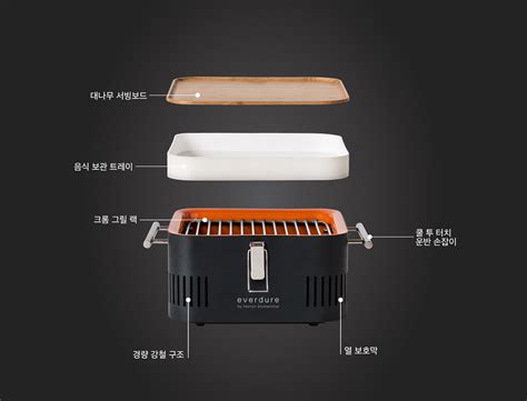 Genesis Boutique 캠핑 그릴 큐브 4 Colors