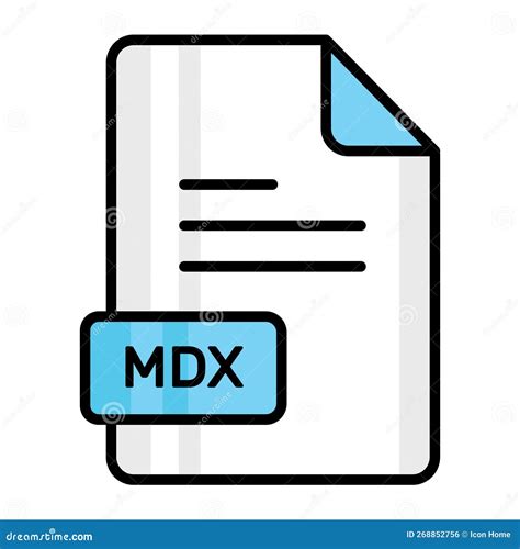 An Amazing Vector Icon Of Mdx File Editable Design Stock Vector