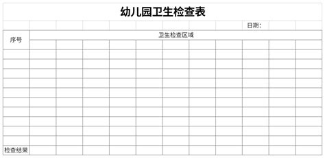 幼儿园卫生检查表幼儿园卫生检查表范文模板华军软件园